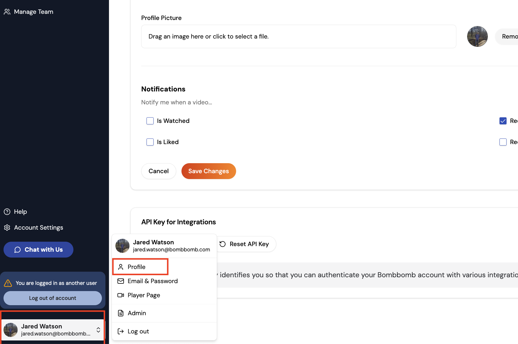 How to Setup Realvolve's BombBomb Integration – Engage